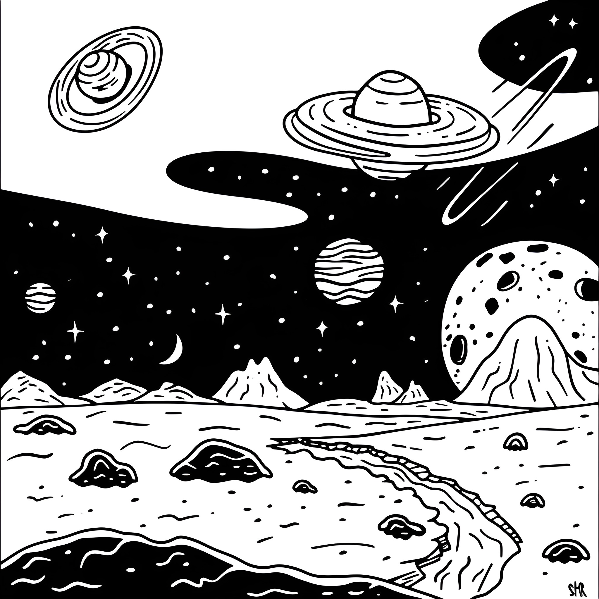 48 Best Easy Outer Space Drawing Ideas Drawing Ideas (Free Printable PDFs)