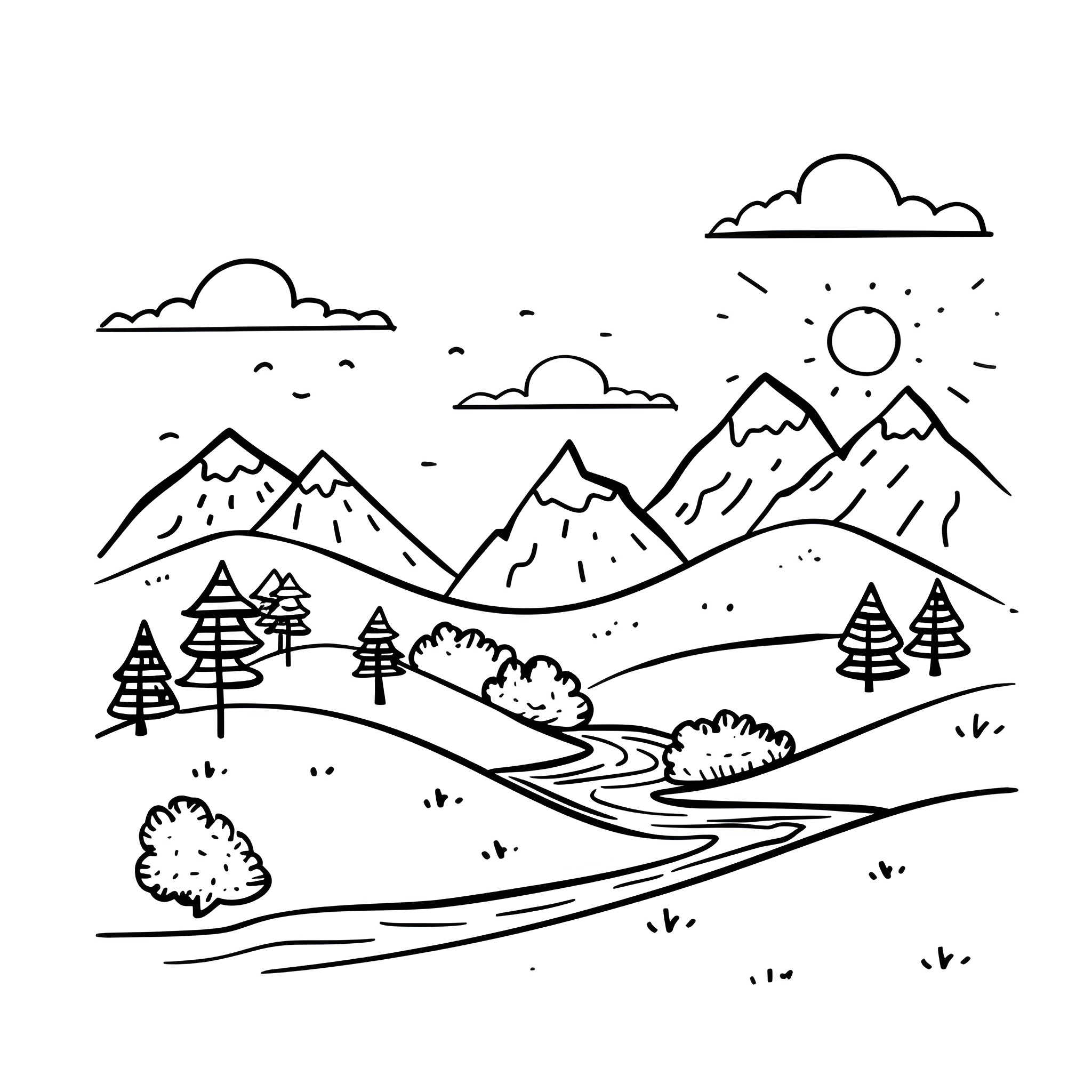 49 Best Easy Landscape Drawing Ideas Drawing Ideas (Free Printable PDFs)