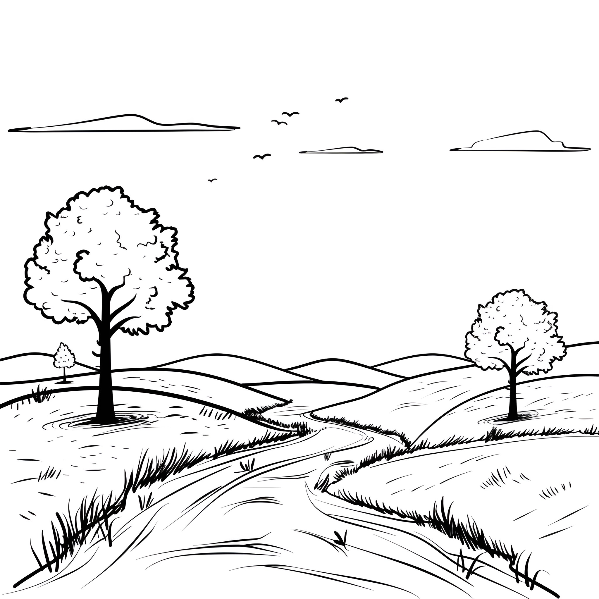 49 Best Easy Landscape Drawing Ideas Drawing Ideas (Free Printable PDFs)