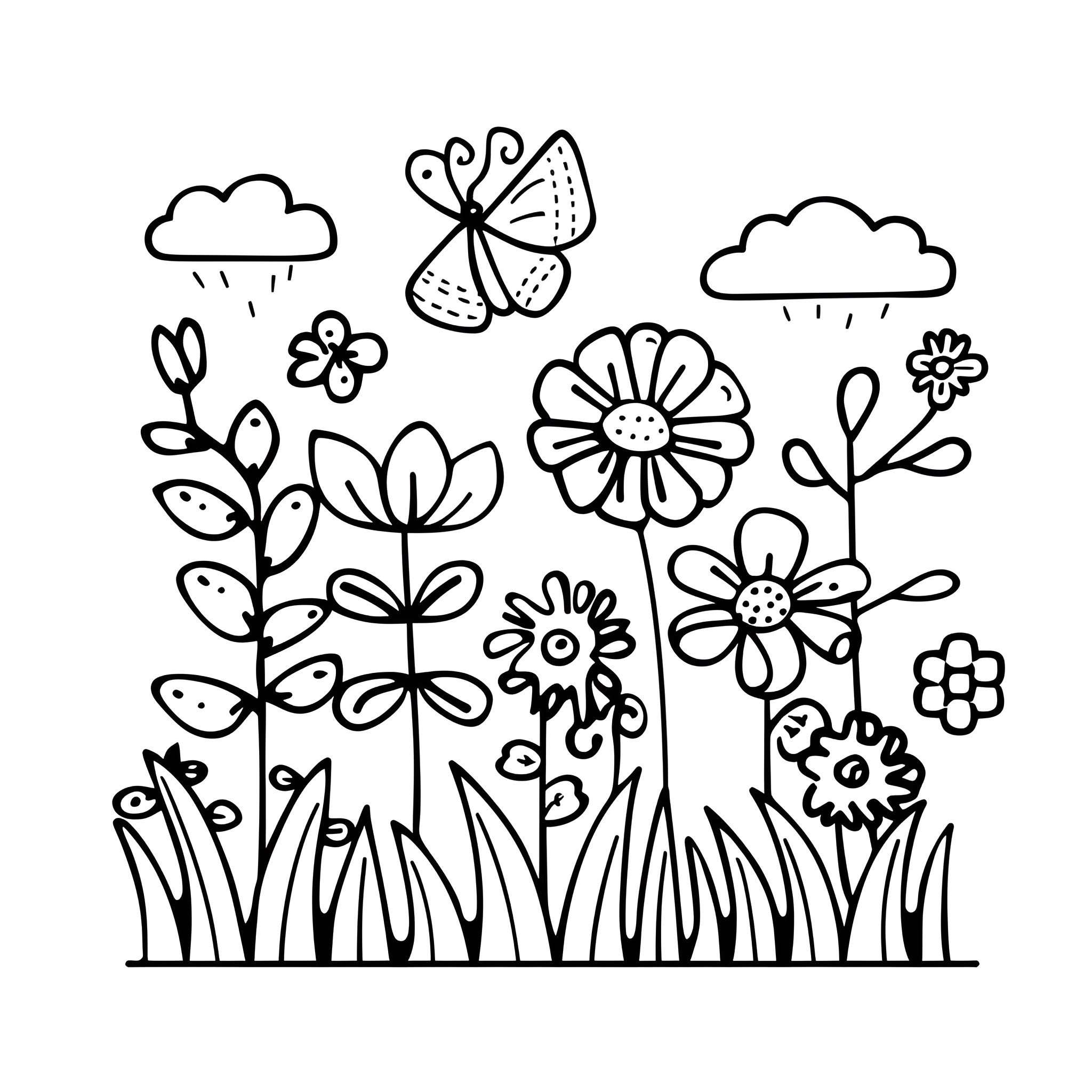 Best Easy Springtime Drawing Ideas (Free Printable PDF)