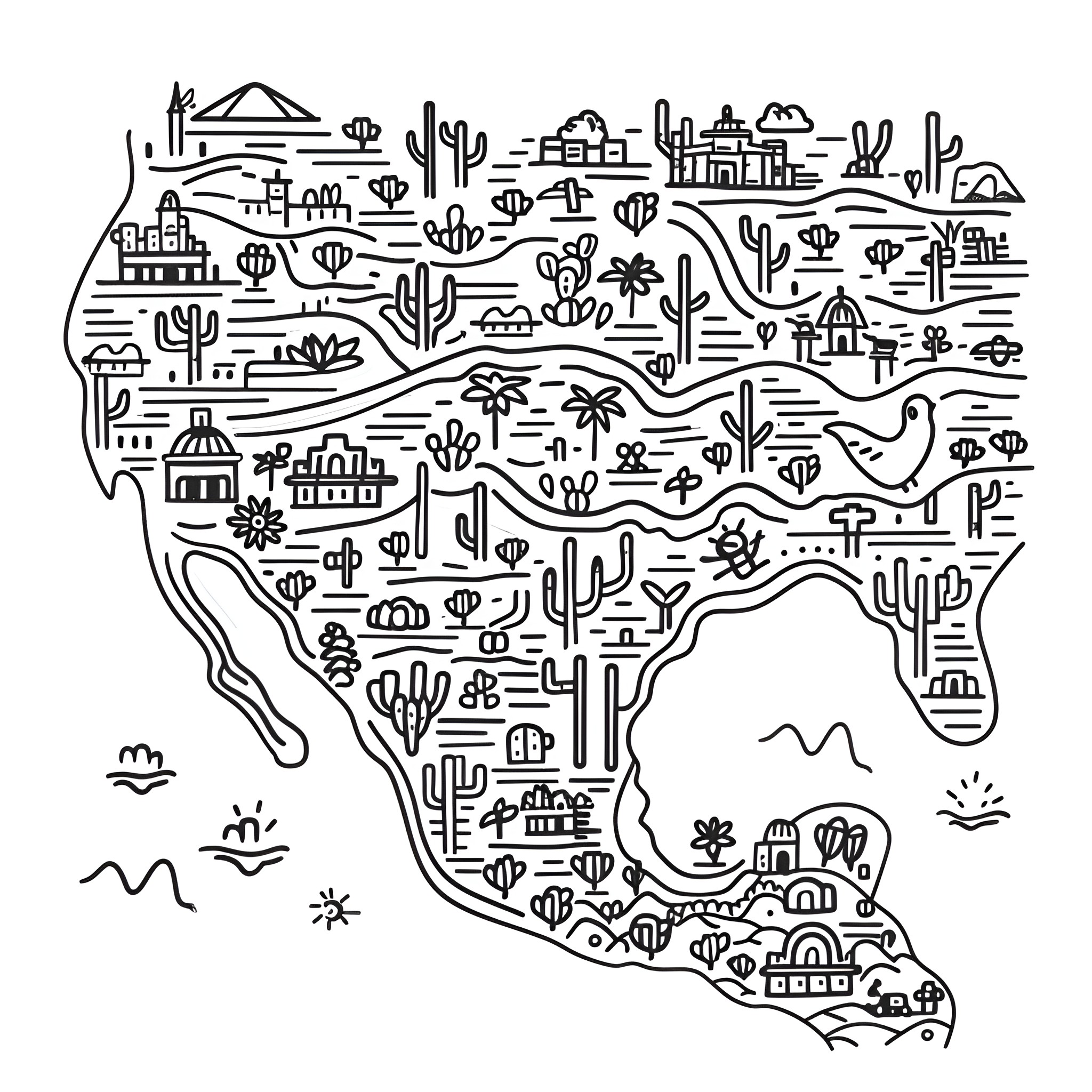 48 Best Easy Mexico Drawing Ideas Drawing Ideas (Free Printable PDFs)