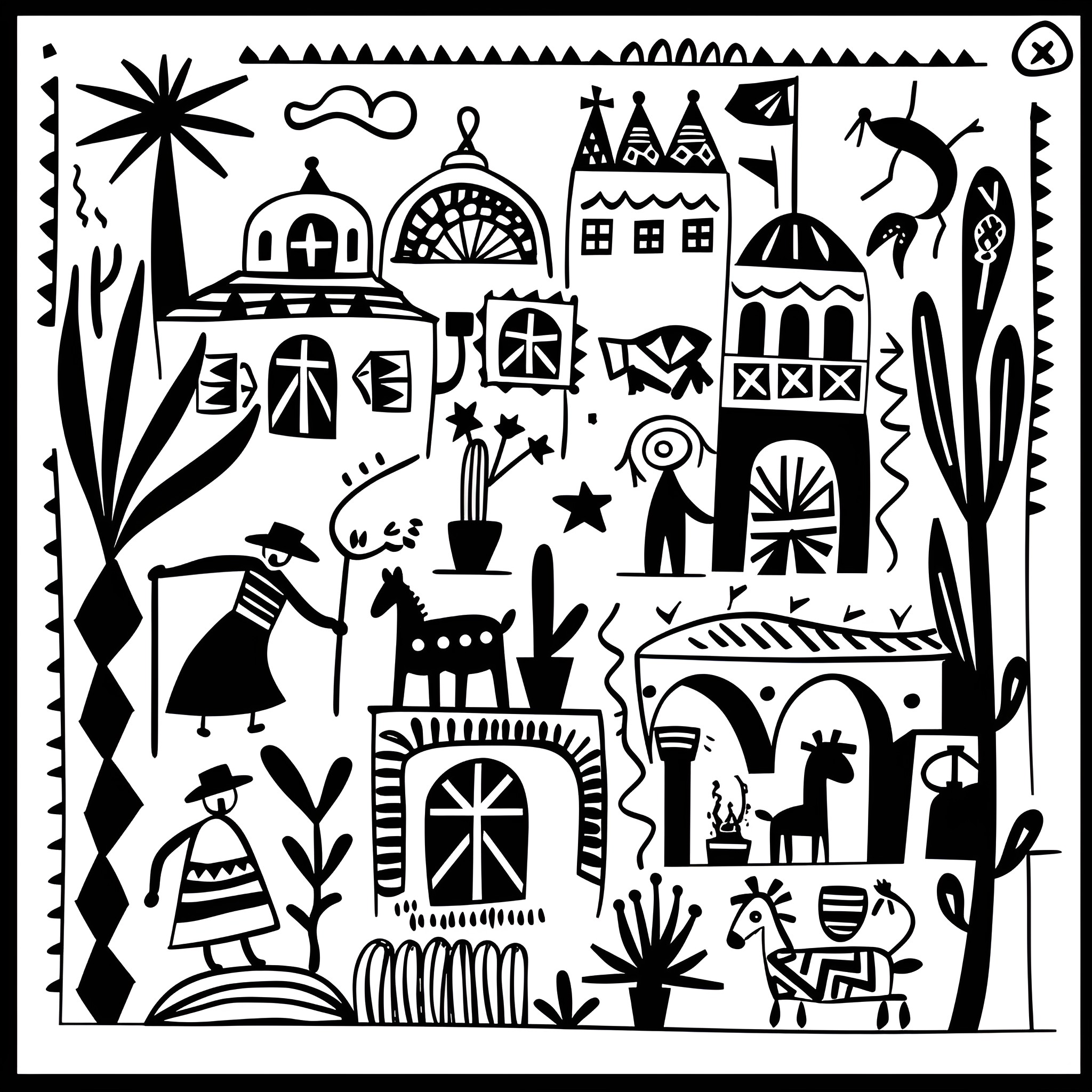 48 Best Easy Mexico Drawing Ideas Drawing Ideas (Free Printable PDFs)